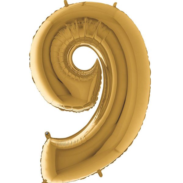 GOLD NUMBER 9 BALLOON – The London Balloon Shop